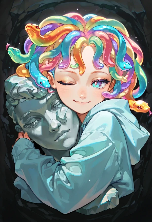 Snake Hair/Gummy Worm Hair/Worm on a String Hair — Model Hub — Yodayo